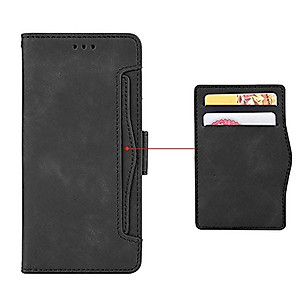 Fashion Anti-Fall Shockproof Phone Cases Samsung Galaxy A40 A41 A 40 41 Leather case Multi-Card Slot Wallet Clip Phone Shell Samsung A40 A41 Covers (Black,Samsung A41)