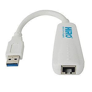 HiRO H50315 USB 3.0 to Gigabit Ethernet LAN 10 100 1000 Mbps Portable Network Adapter Windows 10 8.1 8 32-bit 64-bit Plug n Play Native Driver No Installation Needed Windows 7 Compatible
