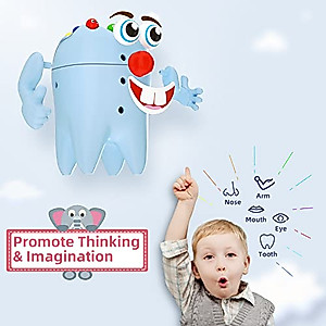 SmileBank Toddler Educational Teeth Brushing Toys for 3 4 5 6 Year Old Gifts for Girls Boys - Fine Motor Skills Developmental Toys Montessori Toys Preschool Learning Teeth Toys Magnetic Fishing Game