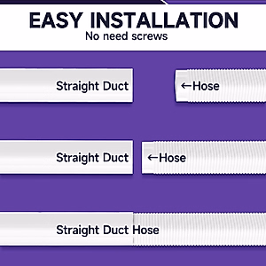 Cestluck 3'' Width Flexible Duct, Mini Split Line Set Cover Accessories for Mini Split AC & Central AC