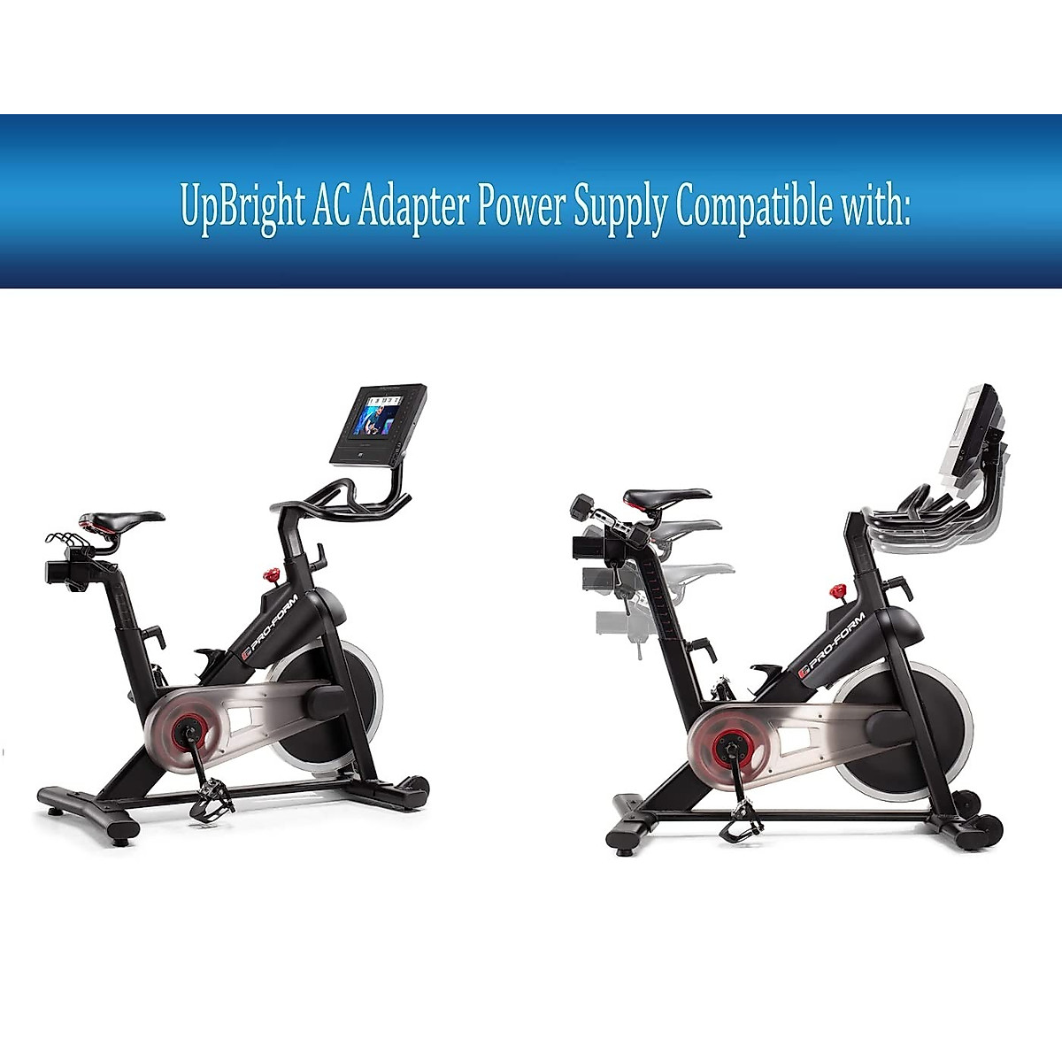 UpBright 12V AC/DC Adapter Compatible with Pro-Form Smart Power 10.0 PFEX16718 PFEX16718.0 PFEX167180 PFEX16718.4 PFEX16718.6 Studio Pro 10 Exercise Bike ProForm 6101285 9V Supply Cord Battery Charger