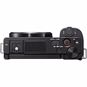 Sony ZV-E10 Mirrorless Camera (Body Only, Black) (ILCZV-E10/B) + 64GB Card + Corel Photo Software + Bag + 2 x NPF-W50 Battery + External Charger + Card Reader + LED Light + HDMI Cable + More (Renewed)