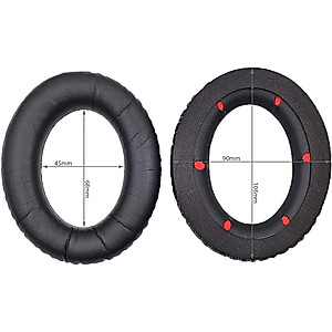 Cloud Revolver Ear Pads, Replacement Ear Cushion Earpads Cups Muffs Protein Leather Foam Pillow Cover Repair Parts for Kingston HyperX Cloud Revolver/Revolver S Gaming Headsets - Black