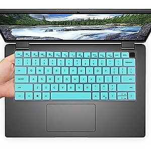 Keyboard Cover Skin for Dell Latitude 5420 5430 5431 7410 7420 7430 9420 9430 14", Dell Latitude 7520 9510 9520 15.6" Laptop Keyboard Protector-HotBlue