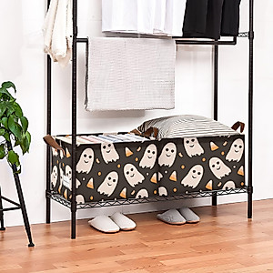 Sletend Storage Basket Halloween Ghost Basket with Handles Stuffers for Boyfriend Collapsible Storage Bins Boxes for Home Closets Bedrooms Toy and Gift Baskets 1 Pack