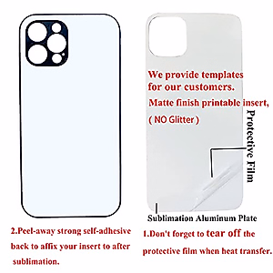 JUSTRY 5PCS Sublimation Blanks Phone Case Covers Compatible with Apple iPhone 12 Pro Max, 6.7 Inch,Easy to Sublimate DIY, 2 in 1 2D Soft Rubber TPU Heat Transfer Pure White Finish
