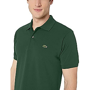 Lacoste Mens Short Sleeve L.12.12 Pique Polo Shirt, Green, XL