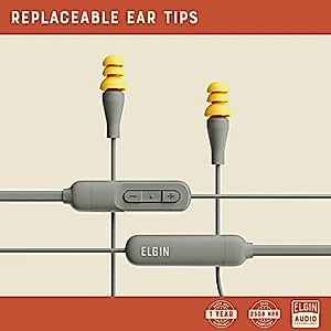 Elgin Ruckus Discord Bluetooth Earplug Earbuds | OSHA Compliant Wireless Noise Reduction in-Ear Headphones : Isolating Ear Plug Earphones