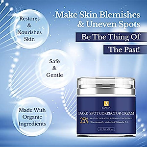 Fast-Acting Dark Spot Corrector Remover for Face and body, Fades Hyperpigmentation, Freckles,Evens Skin Tone, Age Spot Remover Women Men