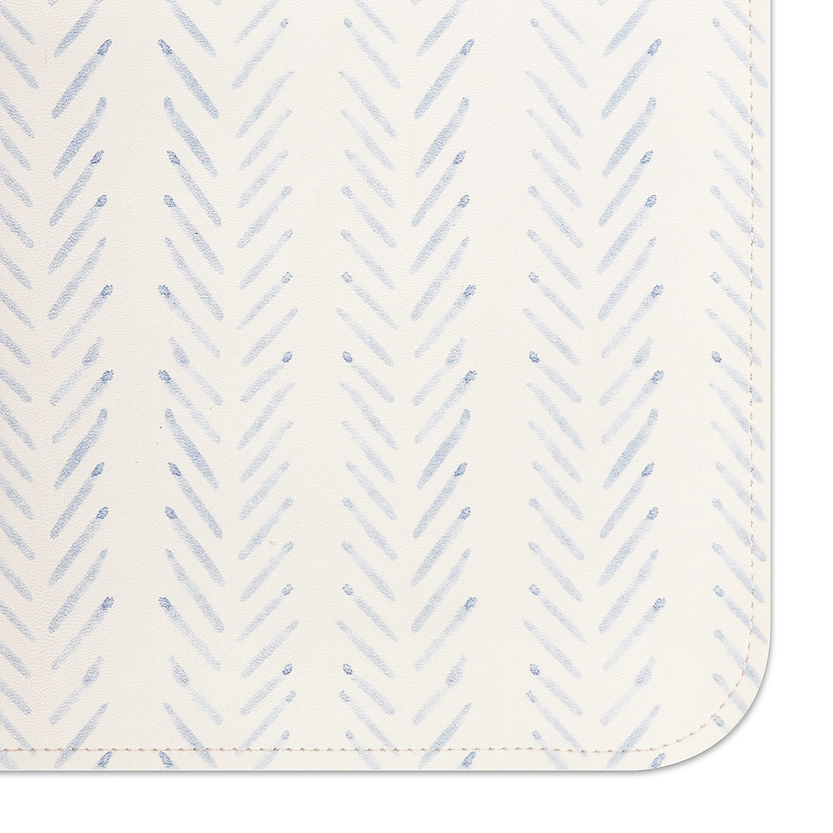 Lila Mae Baby Changing Mat - Wipeable, Portable Changing Pad, Travel Changing Mat for Baby or Small Toddler, Easy to Fold or Roll Up - Faux Leather (Herringbone)