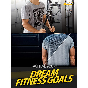 Actizio Men's Workout Shirt Cotton Fabric T-Shirt Short Sleeve Sweat Activated Motivational Exercise Gym Athletic Fit Moisture Wicking Fitness Shirt - Nobody Cares - Work Harder (Size XL)