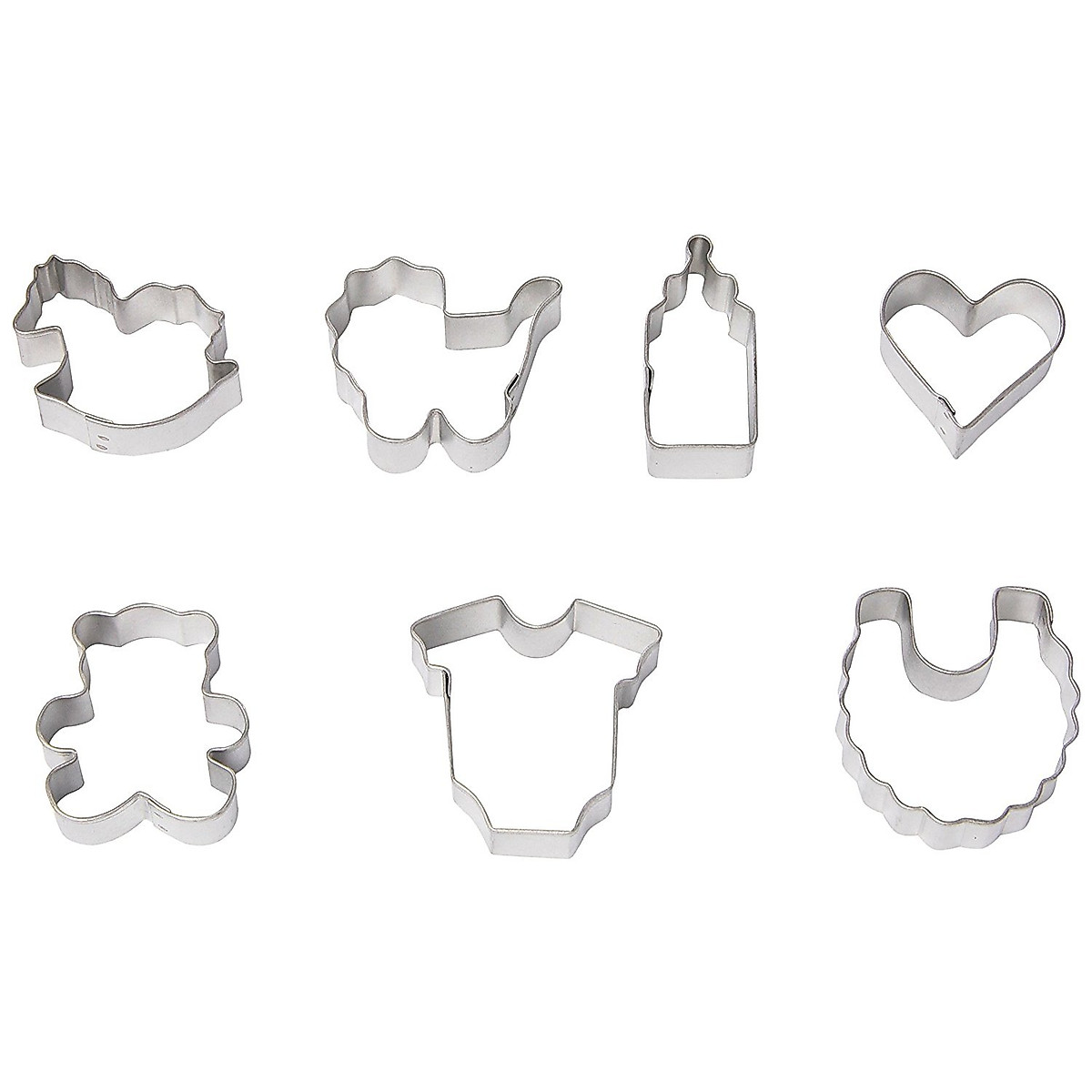 R&M International Mini Baby Cookie Cutters, Assorted, 7-Piece Set