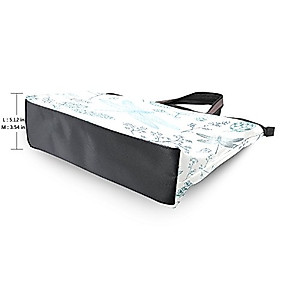 Shoulder Bag Large Beach Travel Tote Bag Blue Dragonfly Printed Handbags with Handle Top Zipper Closure