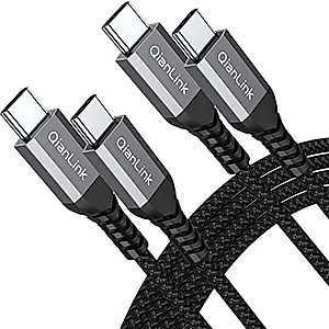 USB-C to USB-C Cable 60W (2-Pack 3.3ft), USBC Type C Fast Charging Charger Cord for Samsung Galaxy S23 S22 S21 S20 Ultra, Note 20 10, MacBook Air/Pro, iPad Pro, iPad Air4, iPad Mini 6, Pixel, Switch
