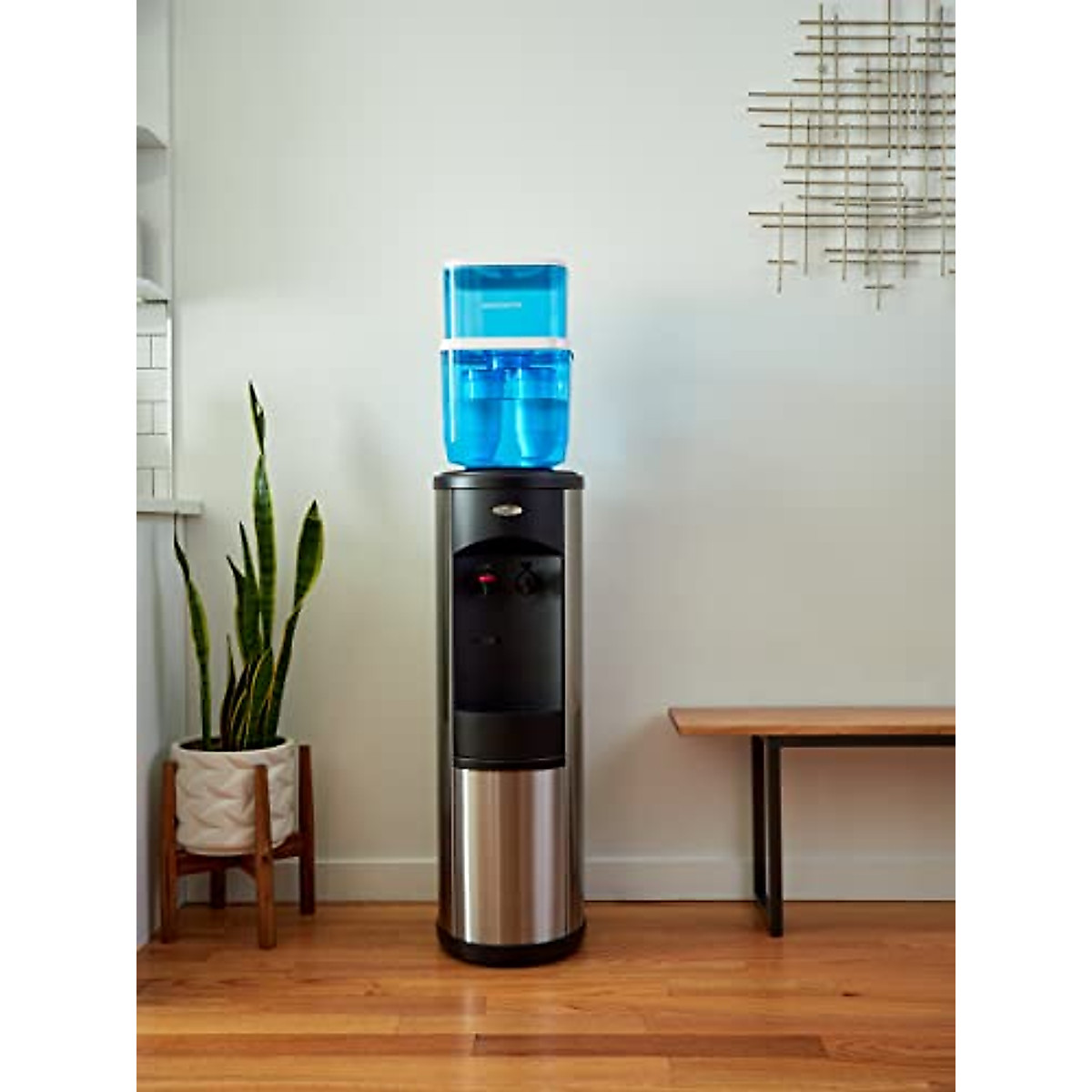 ZeroWater ZJ-004S, Refillable Filtered Water Cooler Jug, 5 Gallon Capacity, NSF Certified to Reduce Lead, Other Heavy Metals and PFOA/PFOS, Blue