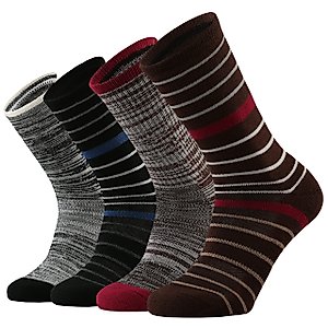 Ortis Ladies' Merino Wool Cushion Crew Socks for Women Outdoor Hiking Hike Trail Lightweight Gifts(MixColor3)