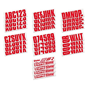 STIFFIE Uniline Lava SUPER STICKY 3" Alpha Numeric Registration Identification Numbers Stickers Decals for Sea-Doo SPARK TRIXX, Inflatable Boats, RIBs, Hypalon/PVC, PWC and Boats.