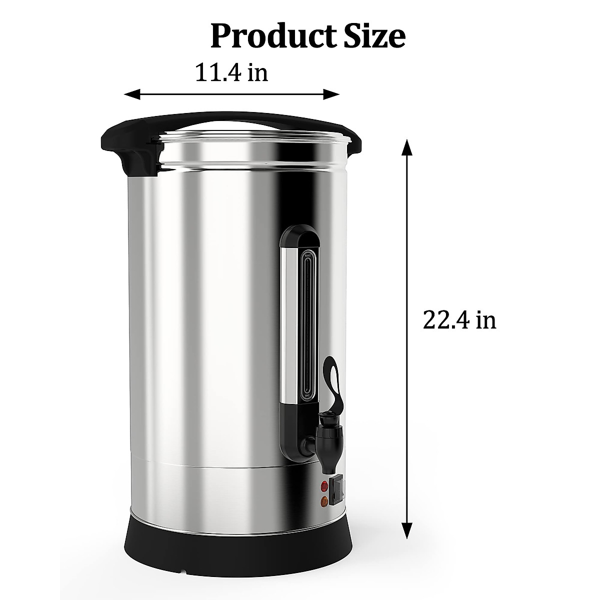 Garvee 110 Cup Commercial Coffee Maker 16L, Large Capacity Coffee Urns with Double-wall 304 Stainless Steel, Quick Brewing Coffee Dispenser for Meeting Rooms and Other Large Gatherings