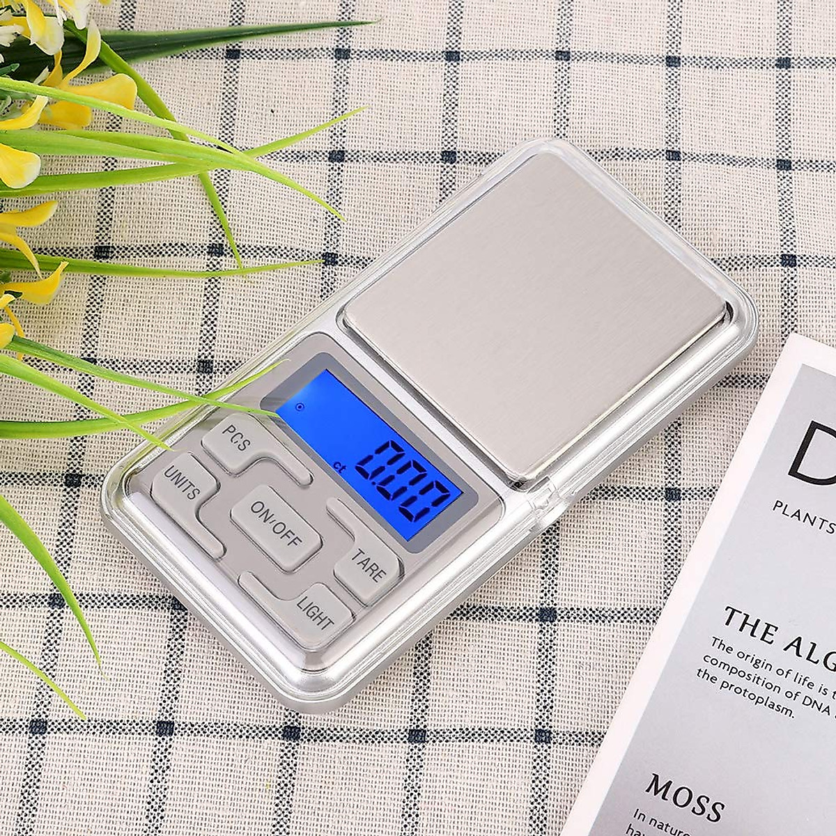 500g 0.1g Portable Mini Pocket Scale Digital Electronic Food Scale with Backlight High Accuracy Kitchen Scales Food Weighing Scale with Timer