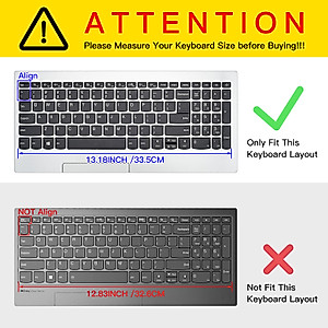 Keyboard Cover for Lenovo IdeaPad 3 15 15.6 17.3, Lenovo Yoga C740 C940 15.6 / Yoga 9 9i 15.6 / ideaPad L340 S340 320 330 330s 340s V330 520 720s 130 S145 15.6 / ideaPad 320 330 17.3 inch -Black