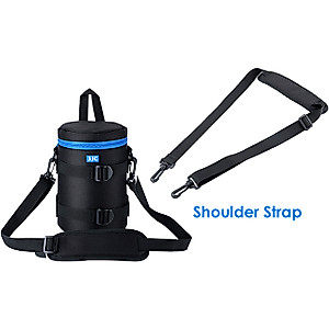 JJC Water Resistant Deluxe Lens Pouch Case Bag for Canon EF 70-200mm 4L / EF 28-300mm 3.5-5.6 USM/EF 70-300mm 4-5.6L/ Nikon AF-S NIKKOR 70-200mm 4G ED VR/Nikon 80-200 F2.8, Inner Size:113 x 215mm