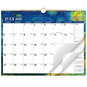 2023 Wall Calendar - Wall calendar 2023-2024, January 2023 - June 2024, 18 Months Wall Calendar, 14.6” × 11.4”, Twin-Wire Binding, Premium Paper, Blank Blocks - Art Paintings Design