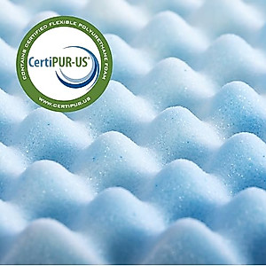 ZINUS 1.5 Inch Swirl Gel Cooling Memory Foam Mattress Topper, Smaller, More Convenient WonderBox Packaging, Cooling, Airflow Design, CertiPUR-US Certified, Full