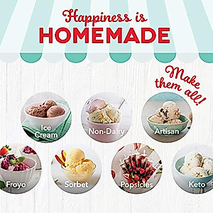 DASH Everyday Ice Cream Maker for Gelato, Sorbet, Frozen Yogurt + Popsicles, with Mixing Bowl & Popsicle Molds + Recipe Book, 1 Quart - Aqua