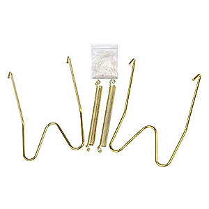 Fasunry 12 Pack Plate Hangers, 8 10 12 Inch Wall Plate Hangers and 16 Pack Wall Hooks, Compatible 7.5 to 12.5 Inch Decorative Plates, Antique China, Antique Plates and Arts