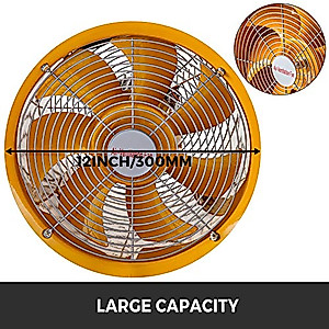 Mophorn Explosion Proof Fan 12 Inch(300mm) Utility Blower 550W 110V 60HZ Speed 3450 RPM for Extraction and Ventilation in Potentially Explosive Environments