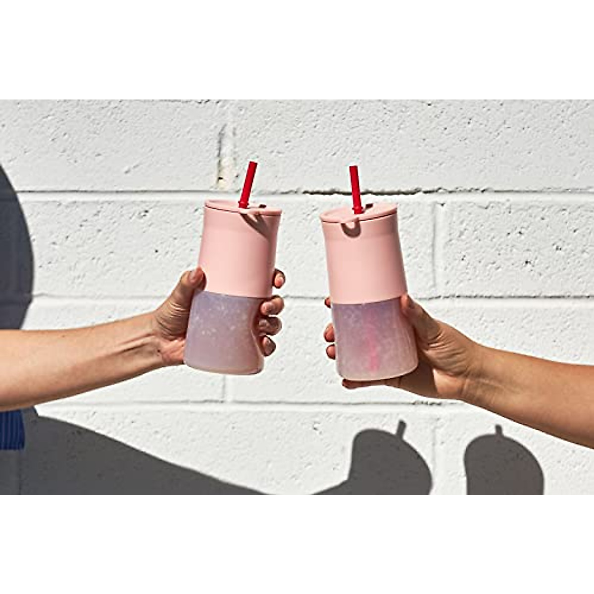 Rabbit Frozen Cocktail Silicone Tumbler, 2 Count (Pack of 1), Pink