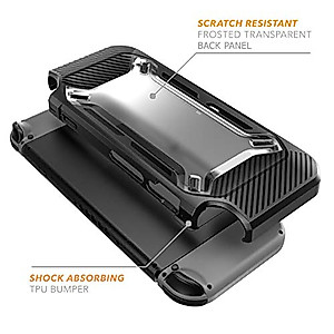 Mumba Case for Nintendo Switch, [Heavy Duty] Slim Rubberized [Snap on] Hard Case Cover for Nintendo Switch 2017 release (Black)