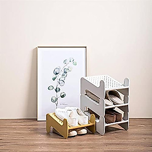 zxb-shop Houseware Stackable Shoe Storage Shelf Nordic Simple Shoe Rack Home Plastic Shoe Cabinet Layered Organizers Racks Shoe Organizer (Color : White Color)