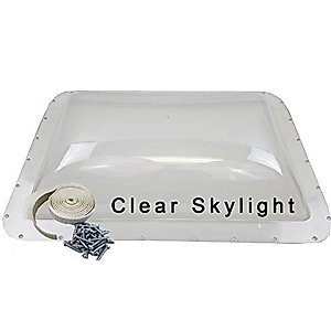 Class A Customs | RV Camper Trailer Clear Skylight 18 x 26 OD / 14 x 22 ID - Includes Putty and Screws | CESL-100-PS