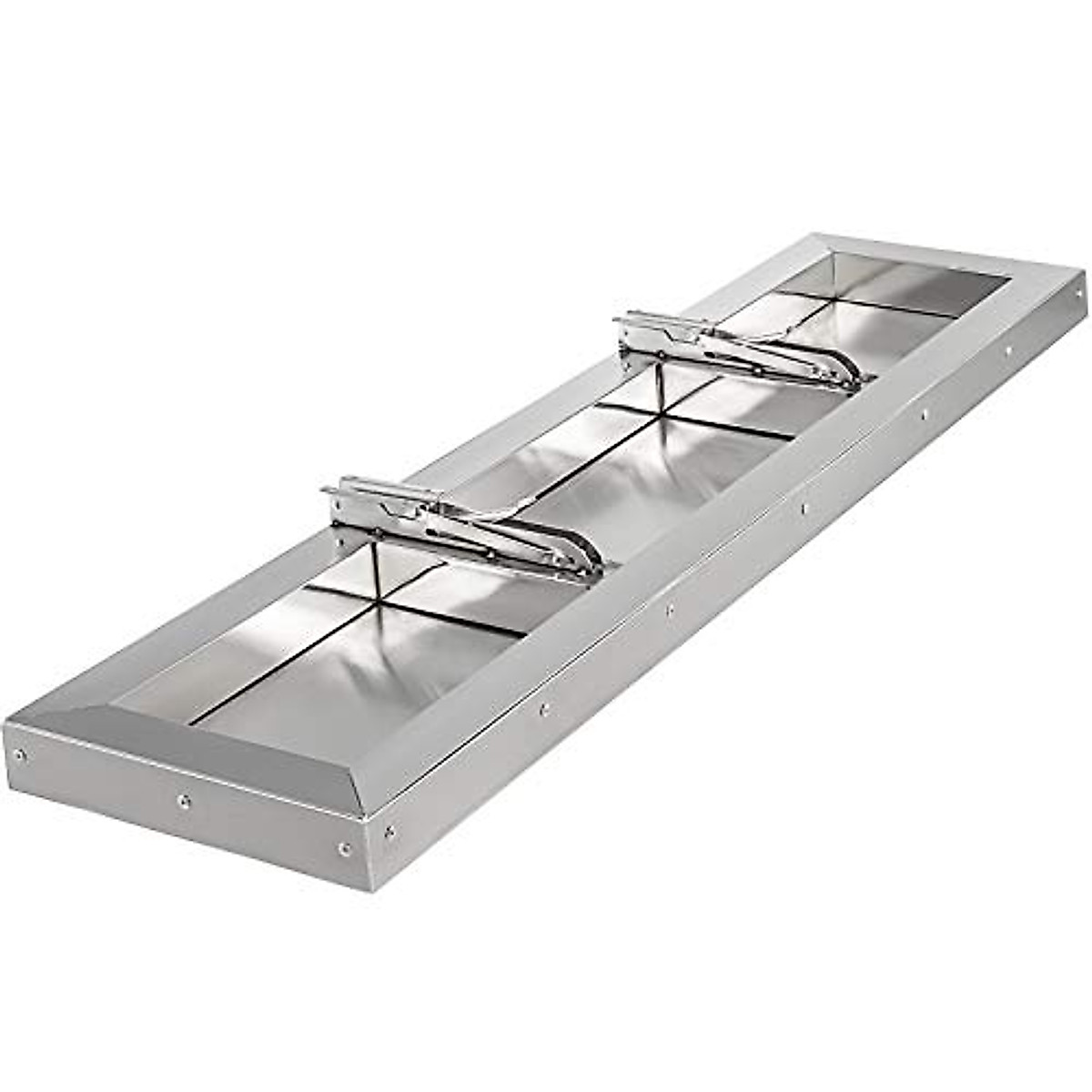 Happybuy Concession Shelf 48L x 12W Inch Stainless Steel Drop Down Folding Serving Food Shelf Stand Serving for Concession Trailer Serving Window