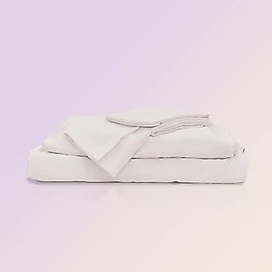 Sheets & Giggles 100% Eucalyptus Lyocell Sheet Set - All-Season, Responsibly Made, Naturally Cooling, Super Soft, Moisture-WicQueen, Temperature Balancing, Vegan – Queen, Pearl