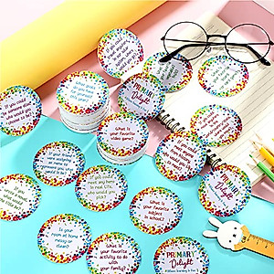 100 Pcs Morning Meeting Questions Cards Elementary Classroom Conversation Starter Chips for Primary Students Classroom Icebreaker Discussion Cards for Learning Vocabulary Improve (Fresh Style)