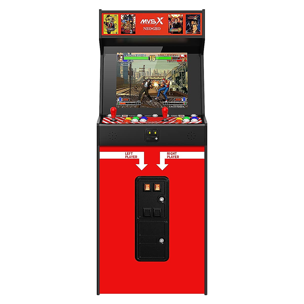 NEOGEO MVSX Arcade and Base with 50 Pre-Loaded SNK Retro Games, 17" Screen Home Entertainment Arcade