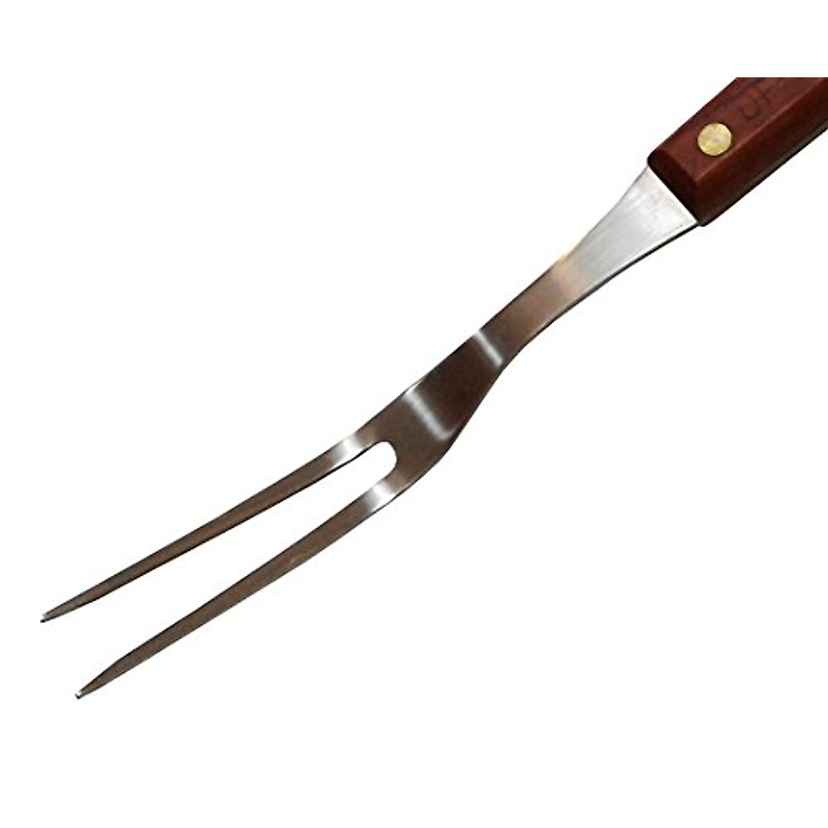 Sunrise Kitchen Supply Stainless Steel Turner Spatula & Meat Fork with Wood Handle (10.5" Fork)