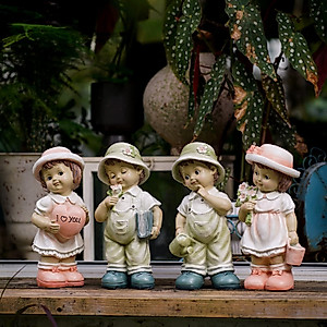 Aloak Watering Boy Statue 12.8 inch, Indoor Outdoor Boy Statue for Home, Garden, Yard, Patio and Wedding Décor