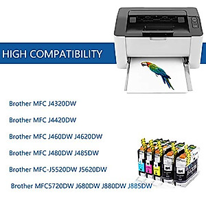 VIVIDRAW Compatible Ink Cartridges Replacement for Brother LC203 LC203XL LC201 LC201XL Works with Brother MFC-J460DW J480DW J485DW J680DW J880DW J885DW MFC-J4320DW J4420DW J4620DW J5620DW (10-Pack)
