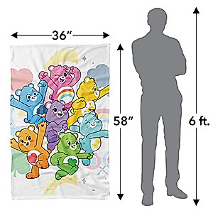 LOGOVISION Care Bears Blanket, 36" x 58" Care Bears Fleece Blanket