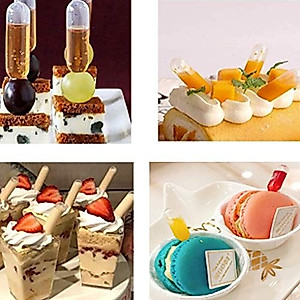 Dessert Pipettes 4ml, 60PCS Plastic Squeeze Transfer Pipettes Dropper Liquid Injector for Cupcake Strawberries (60）
