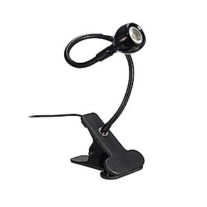 Liyafy Clamp Desk Lamp Clip on Reading Light 3000-6500K Adjustable Color Temperature 4 Illumination Modes(Black)