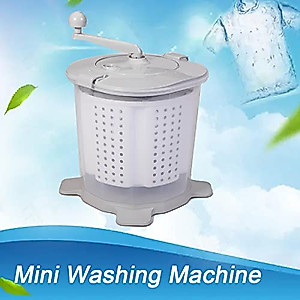 WEBTB Manual Non-Electric Portable Clothes Washer Mini Hand Crank Washing Machine Dehydrator Hand Powered Washing Machine Manual Clothes Washer The Laundry Alternative for Dormitory Camping RV