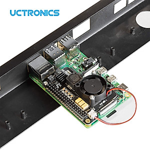 UCTRONICS for Raspberry Pi 4 PoE HAT with Cooling Fan, Mini Power Over Ethernet Expansion Board for Raspberry Pi 4 B, 3 B+ and Rackmount