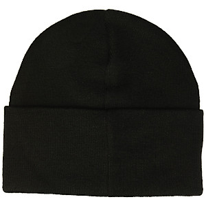 Calvin Klein Men's Cuff Hat, Black Big Logo, One Size