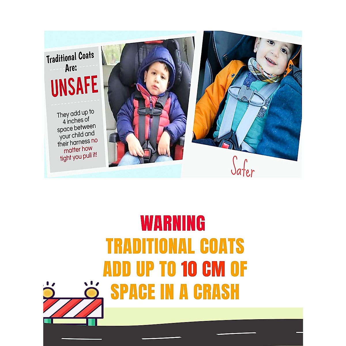 Buckle Me Baby Coats - Safer Car Seat Girls Warm Winter Jacket/Quick Close Winter Coat - Little Darling Blush Pink - Infant Size 18 Months - As Seen On Shark Tank