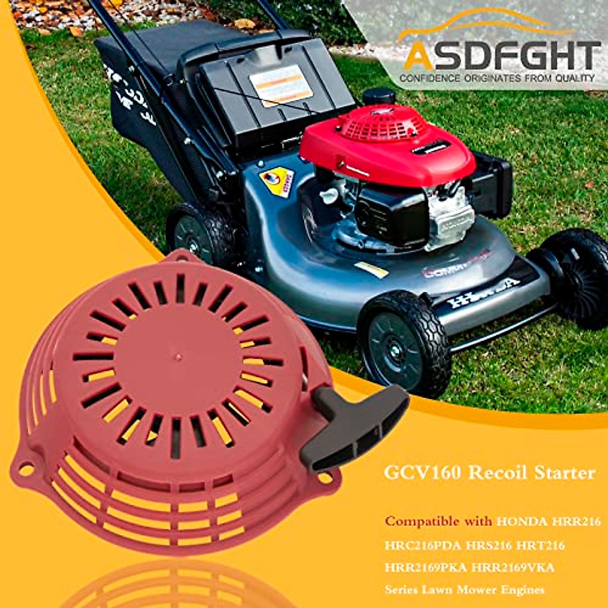 GCV160 Pull Start Recoil Starter Fit for Honda GCV135 GCV160 EN2000 Hru19 GC135 GC160 Parts Generator Engine Motor Replace 28400-Zl8-023ZA GCV160 Recoil Pull Starter