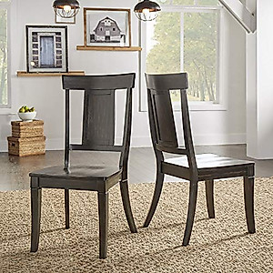 Inspire Q Eleanor Panel Back Wood Dining Chair (Set of 2) by Classic Grey Antique